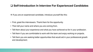Self Introduction | PPTX