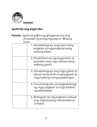 K TO 12 GRADE 1 LEARNING MATERIAL IN EDUKASYON SA PAGPAPAKATAO (Q1-Q2 ...