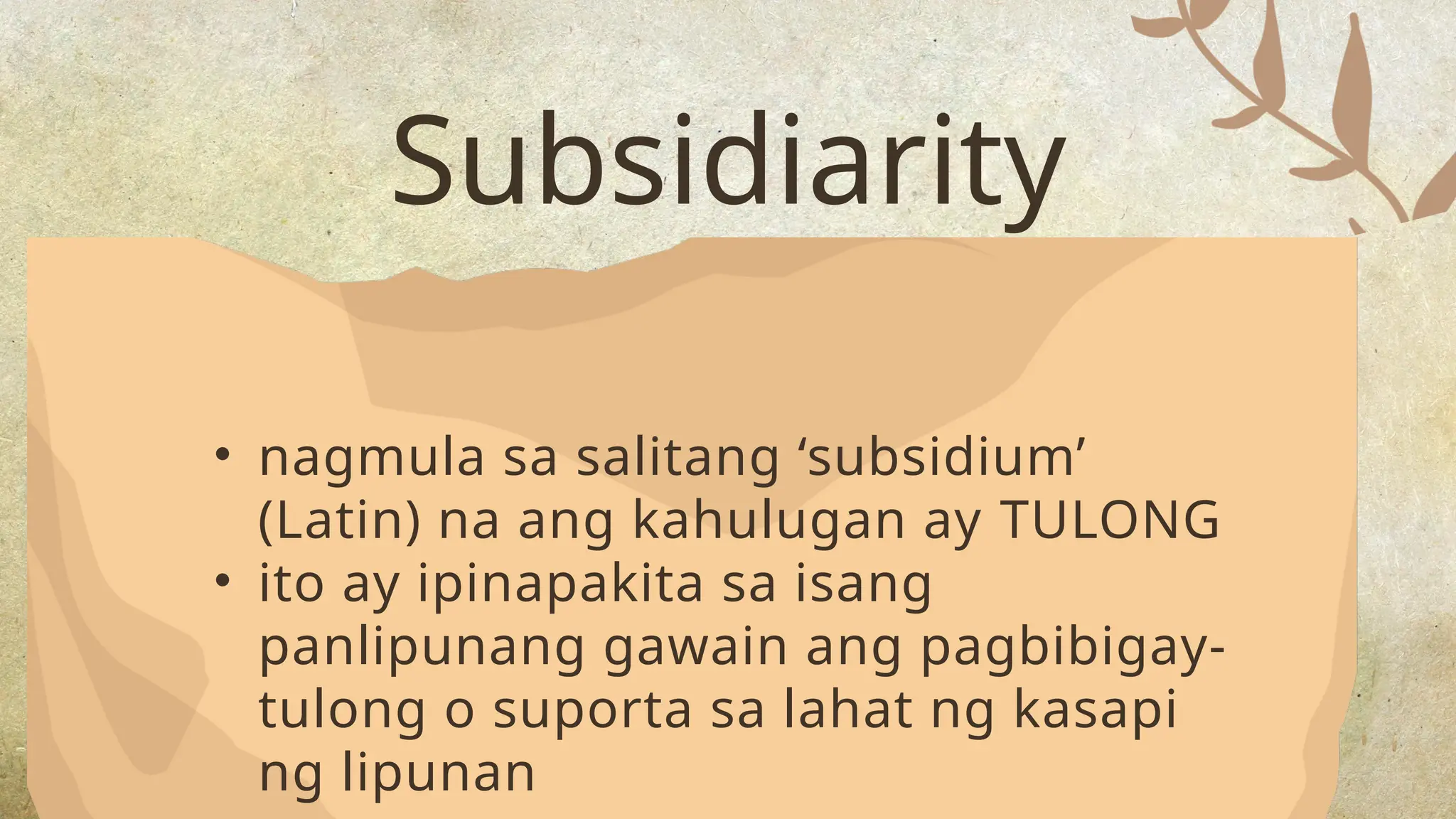 Lipunan Politikal at Prinsipyo ng Subsidiarity | PPTX