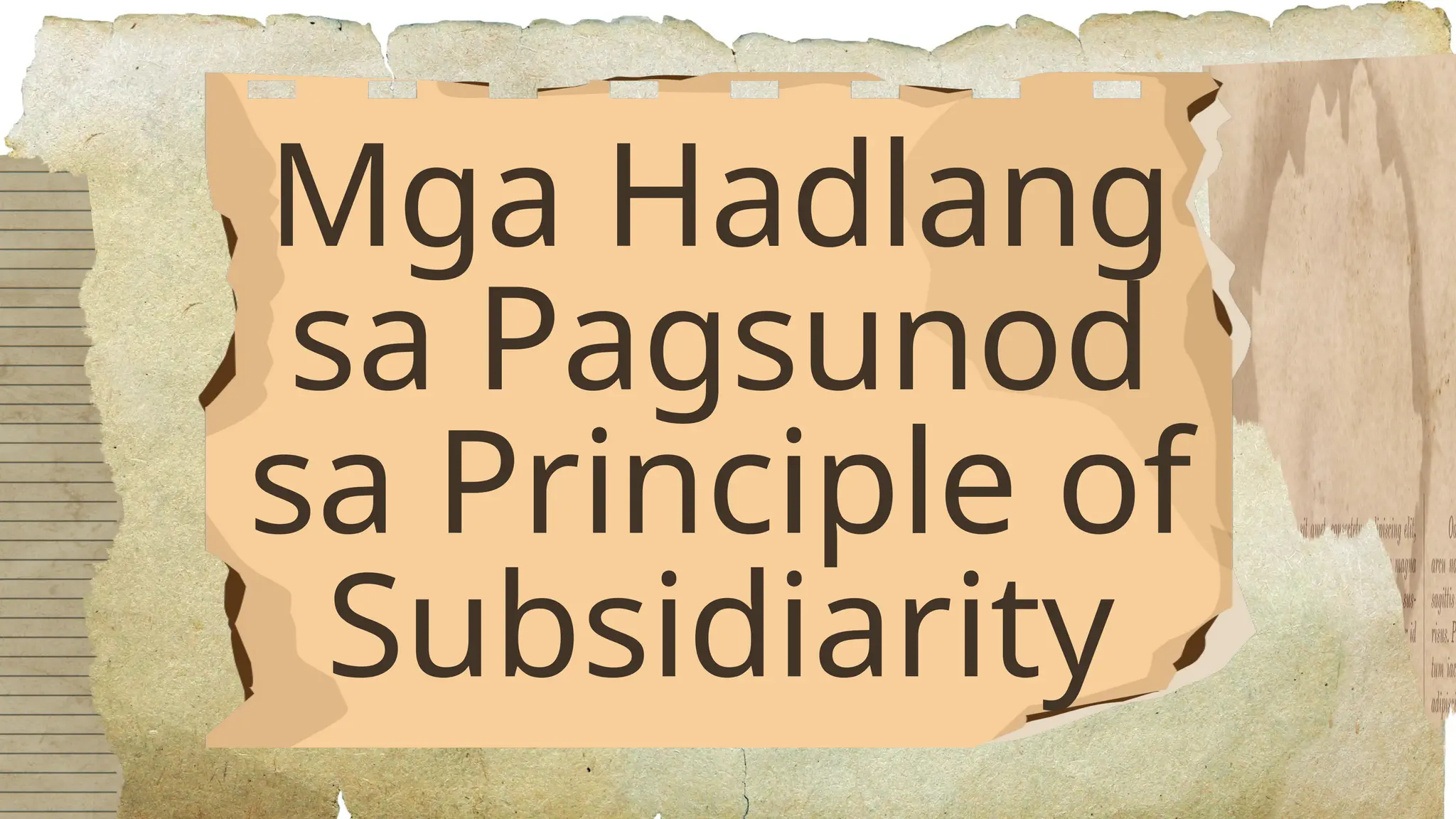 Lipunan Politikal at Prinsipyo ng Subsidiarity | PPTX