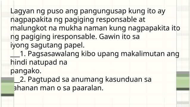 Pagpapahalaga sa Pangako, Pinagkasunduan | PPTX