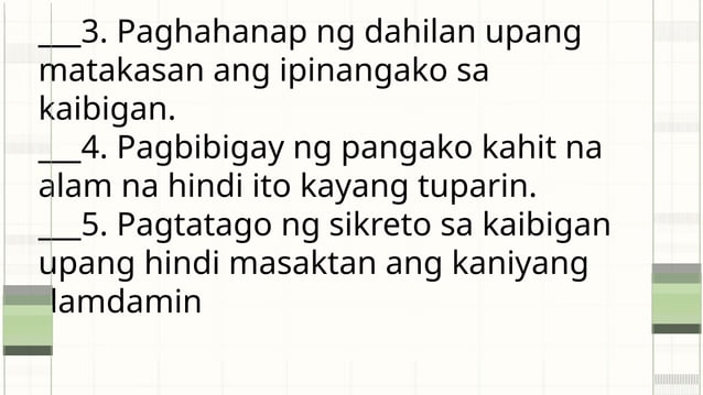 Pagpapahalaga sa Pangako, Pinagkasunduan | PPTX