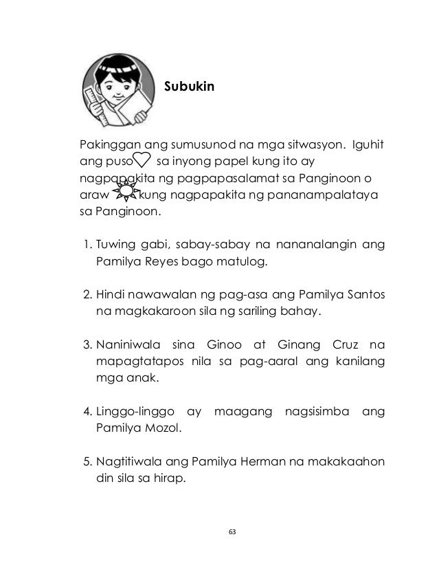 Pagpapakita Ng Pagmamahal Sa Diyos Worksheet For Kind