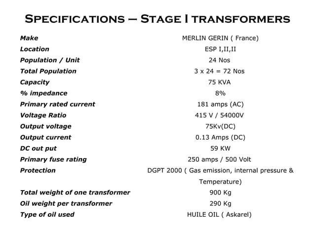 Esp rectifier transformer | PPT