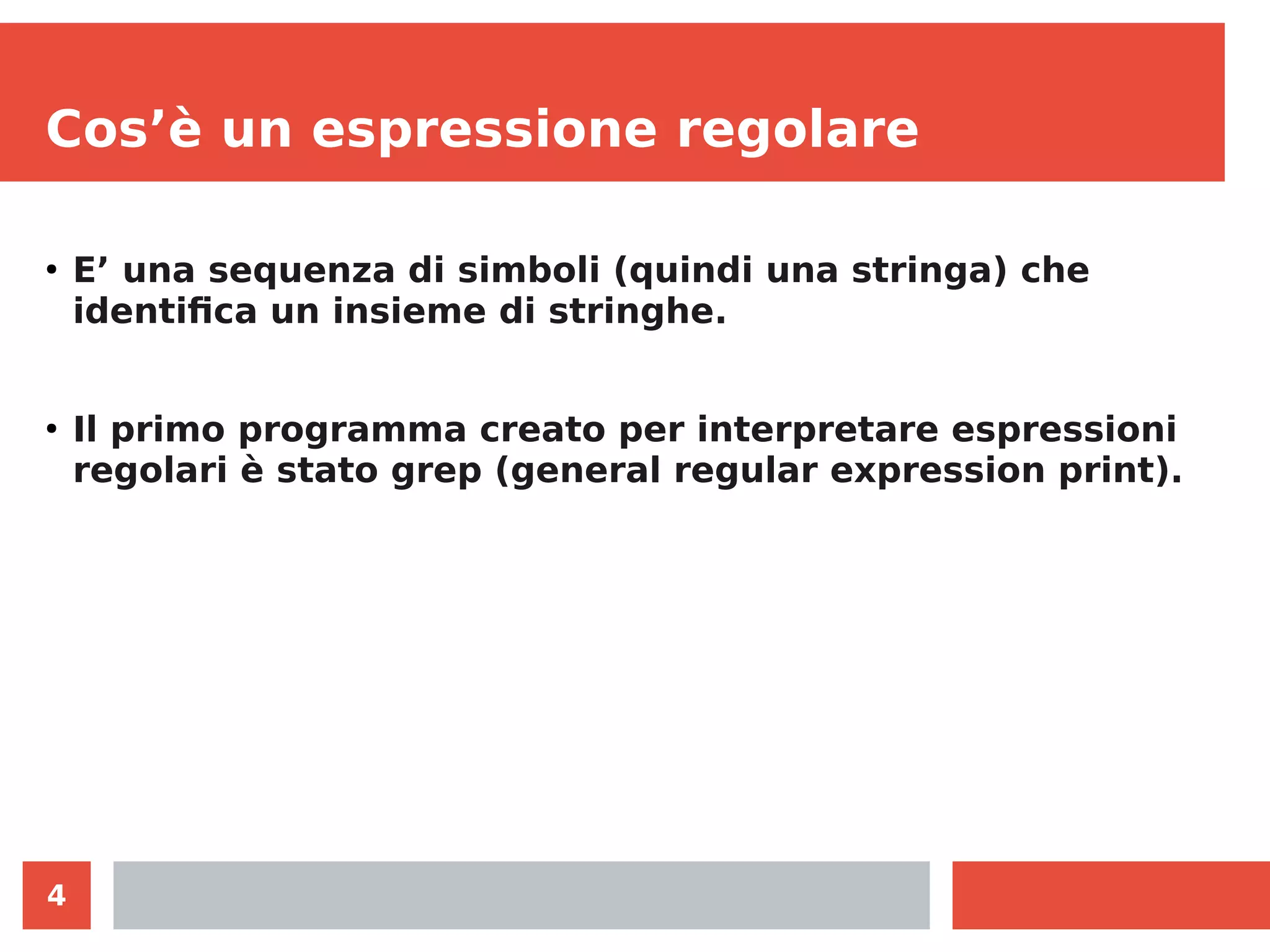 Espressioni regolari da 0 a esperti | PPT