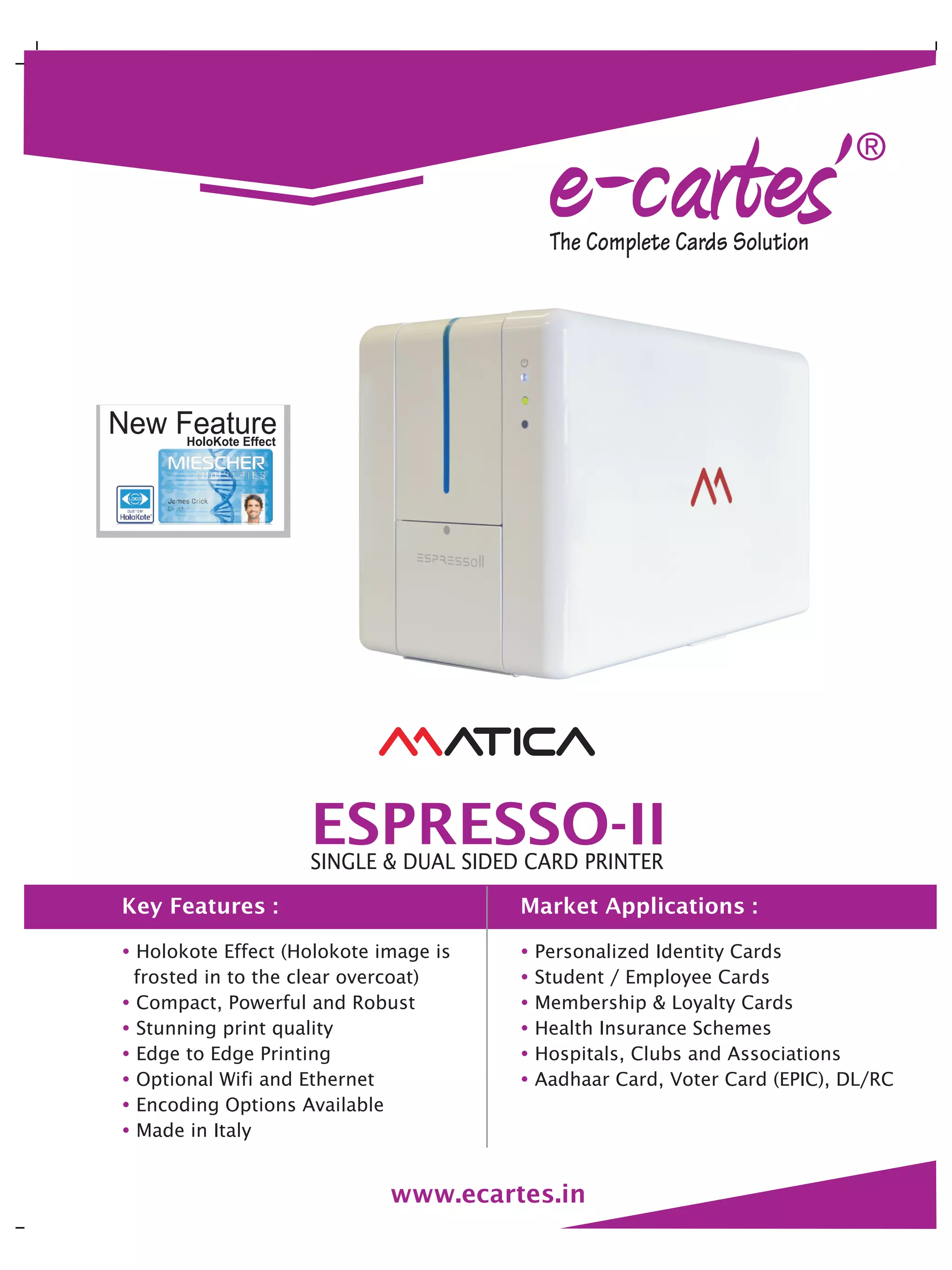 Espresso ii- ID Card Printer | PDF