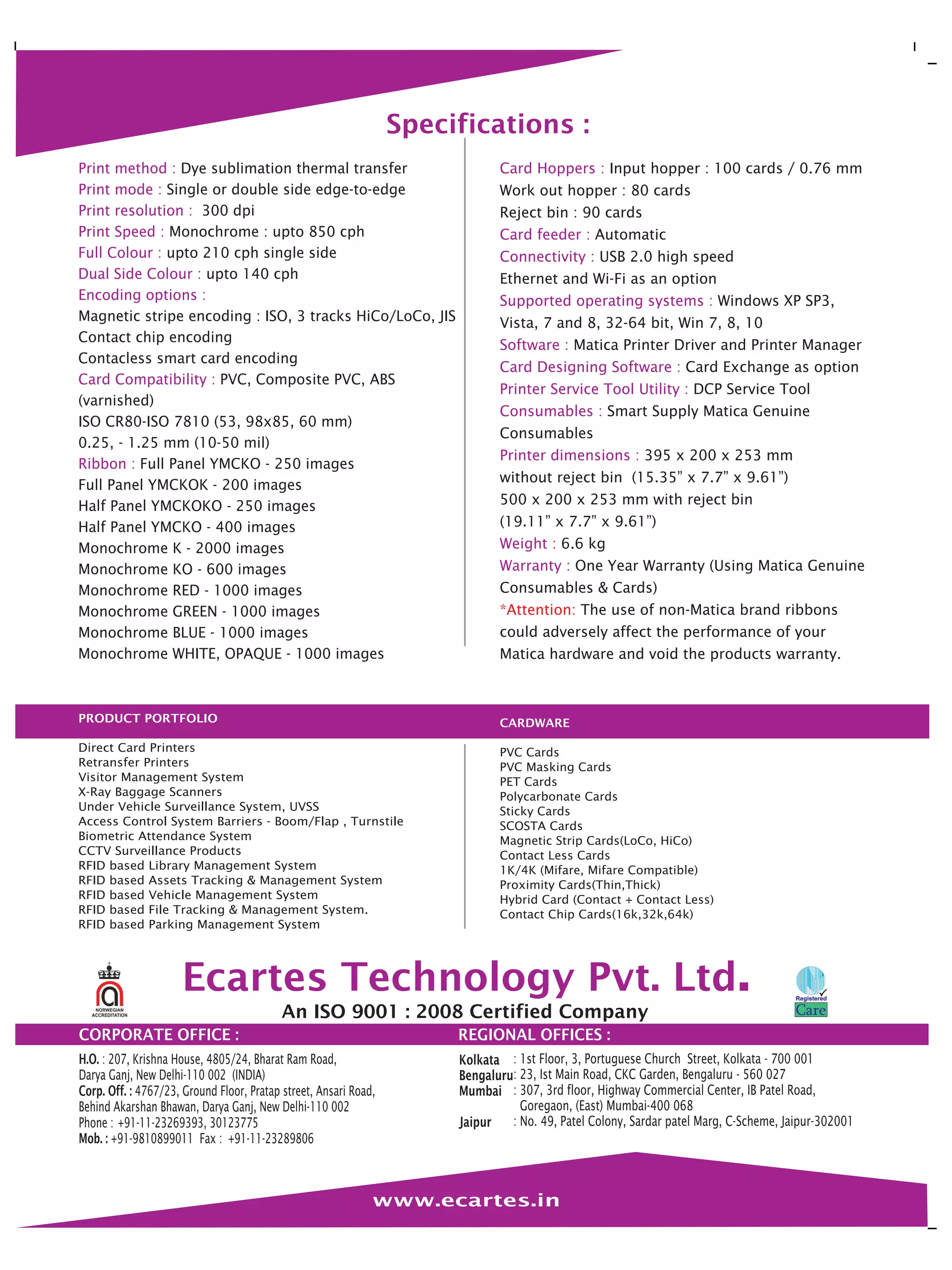 Espresso ii- ID Card Printer | PDF