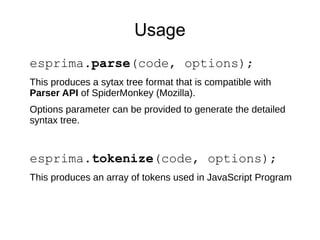 Esprima - What is that | PPT