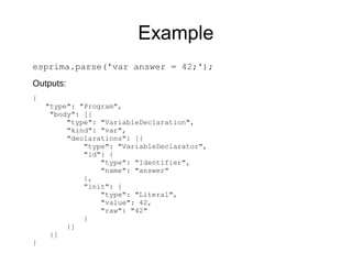 Esprima - What is that | PPT