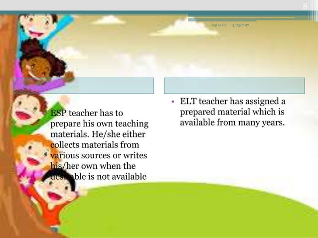 difference between ESP and ELT | PPTX