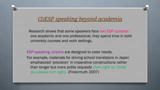 ESP & SPEAKING SKILLS: THEORIES AND PRACTICES.pptx