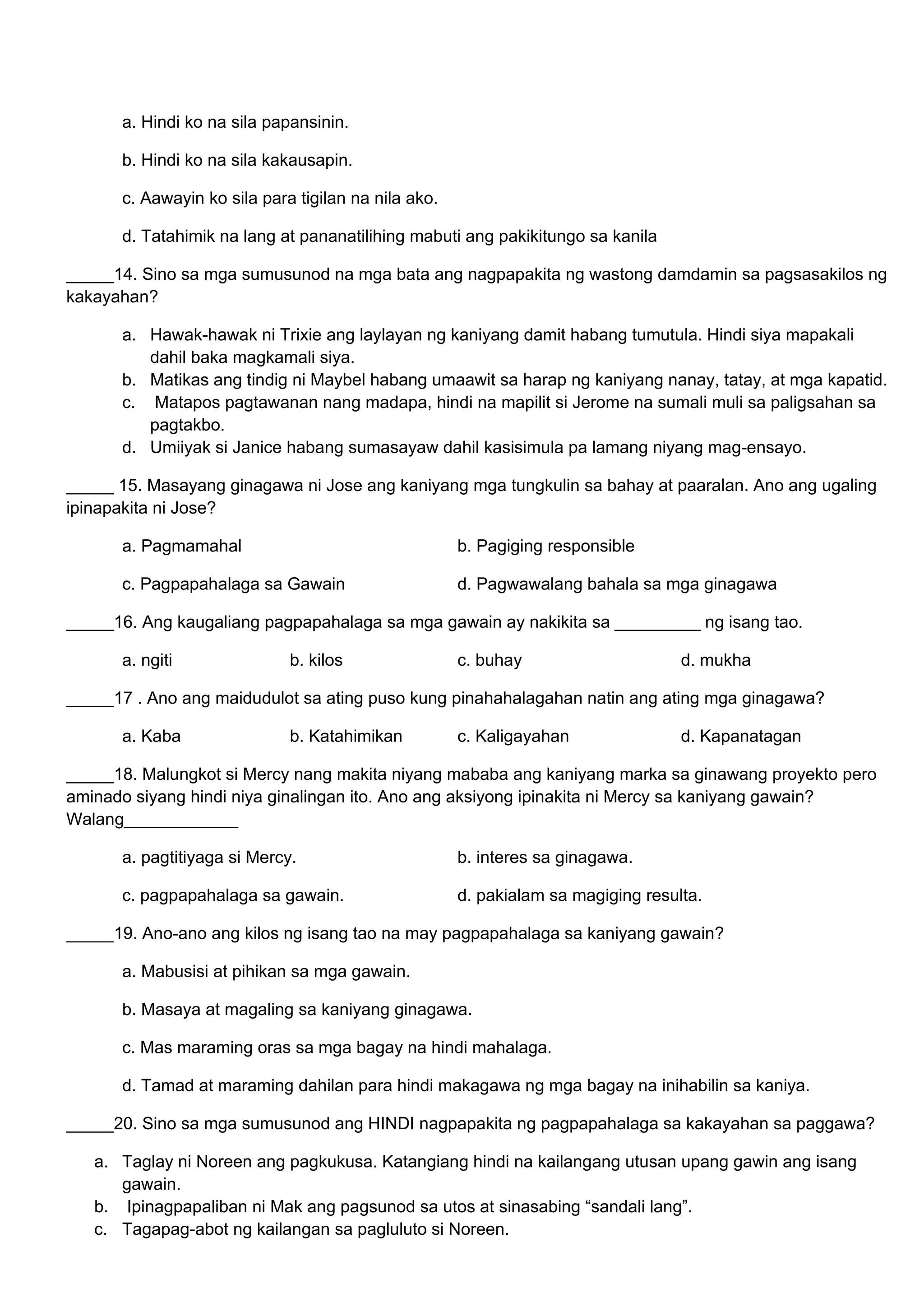 EDUKASYON SA PAGPAPAKATAO SUMMATIVE TEST 1.docx