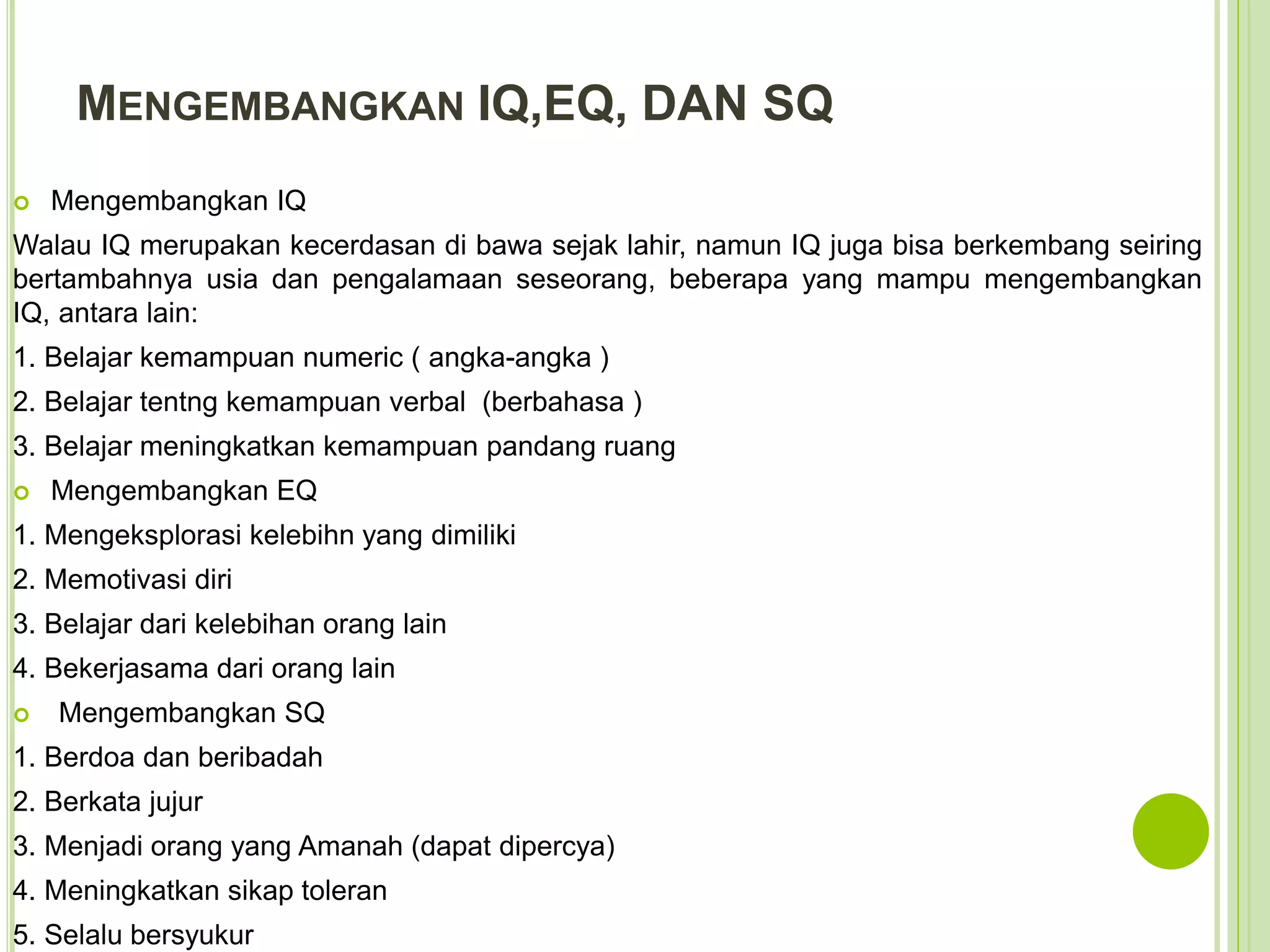 ESQ sebagai kata kunci kesuksesan | PPTX