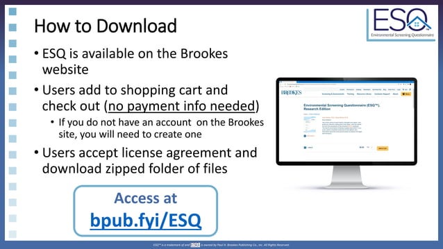 Environmental Screening Questionnaire (ESQ) | PPT