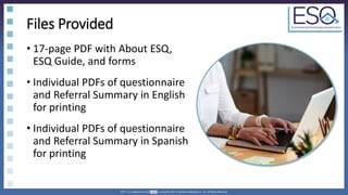 Environmental Screening Questionnaire (ESQ) | PPT