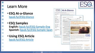 Environmental Screening Questionnaire (ESQ) | PDF