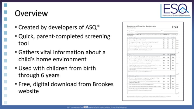 Environmental Screening Questionnaire (ESQ) | PPT