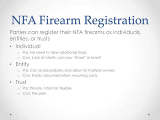 NFA Firearm PPT | PPTX
