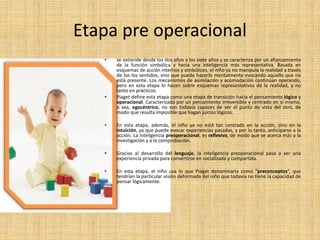 Estadio Preoperacional Jean Piaget Online | ladorrego.com.ar