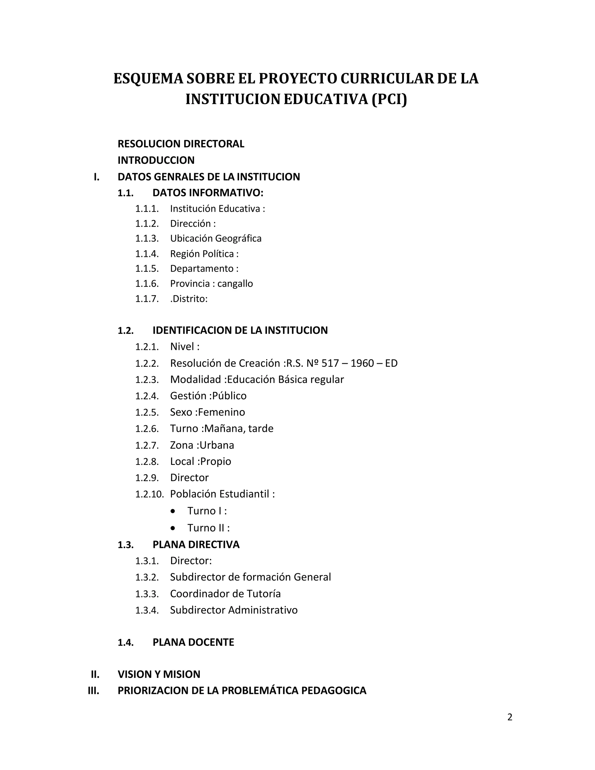 Esquema del-pci-2019 thavita | PDF | Professional School | Postgraduate ...