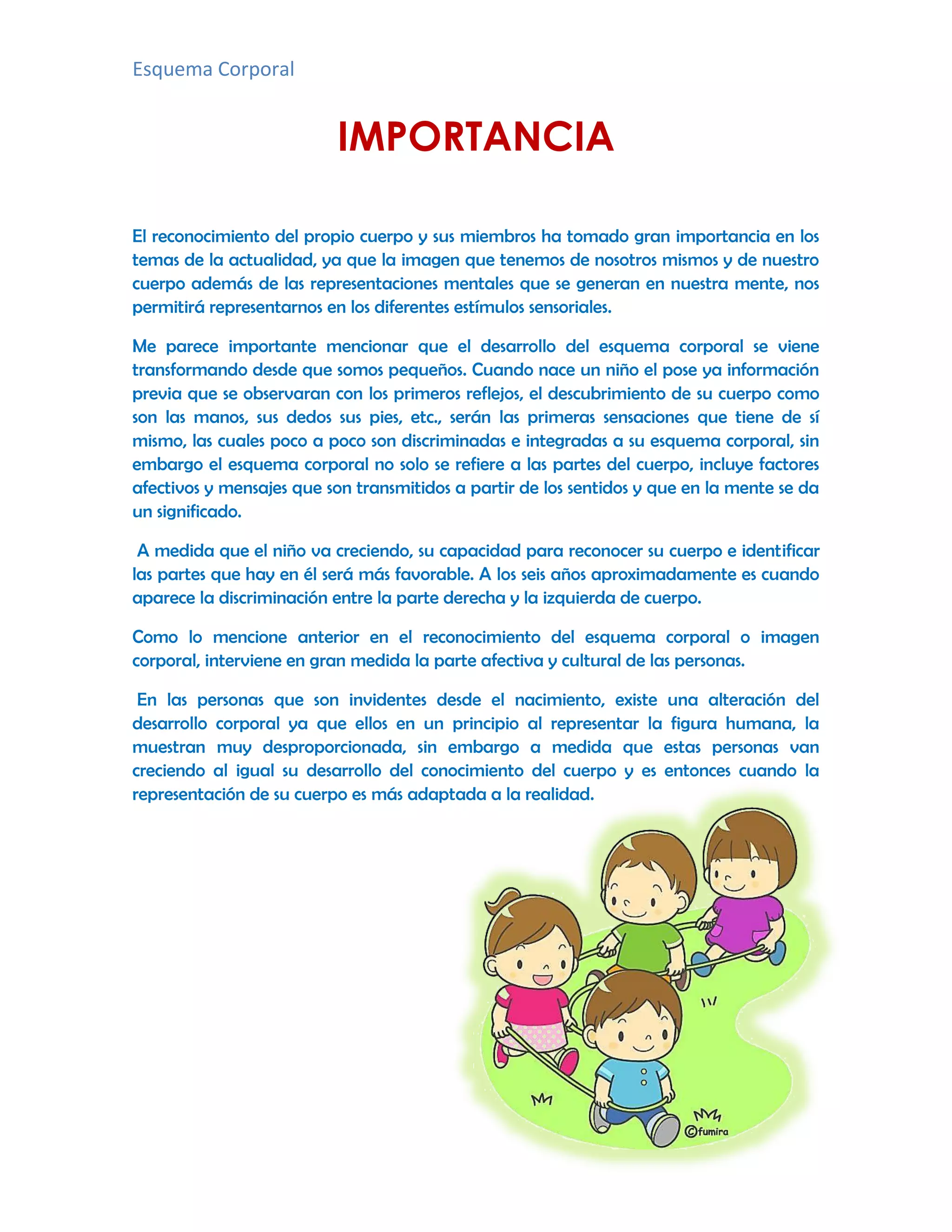 Esquema corporal word | PDF