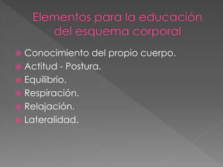 Esquema corporal y lateralidad2 | PPTX