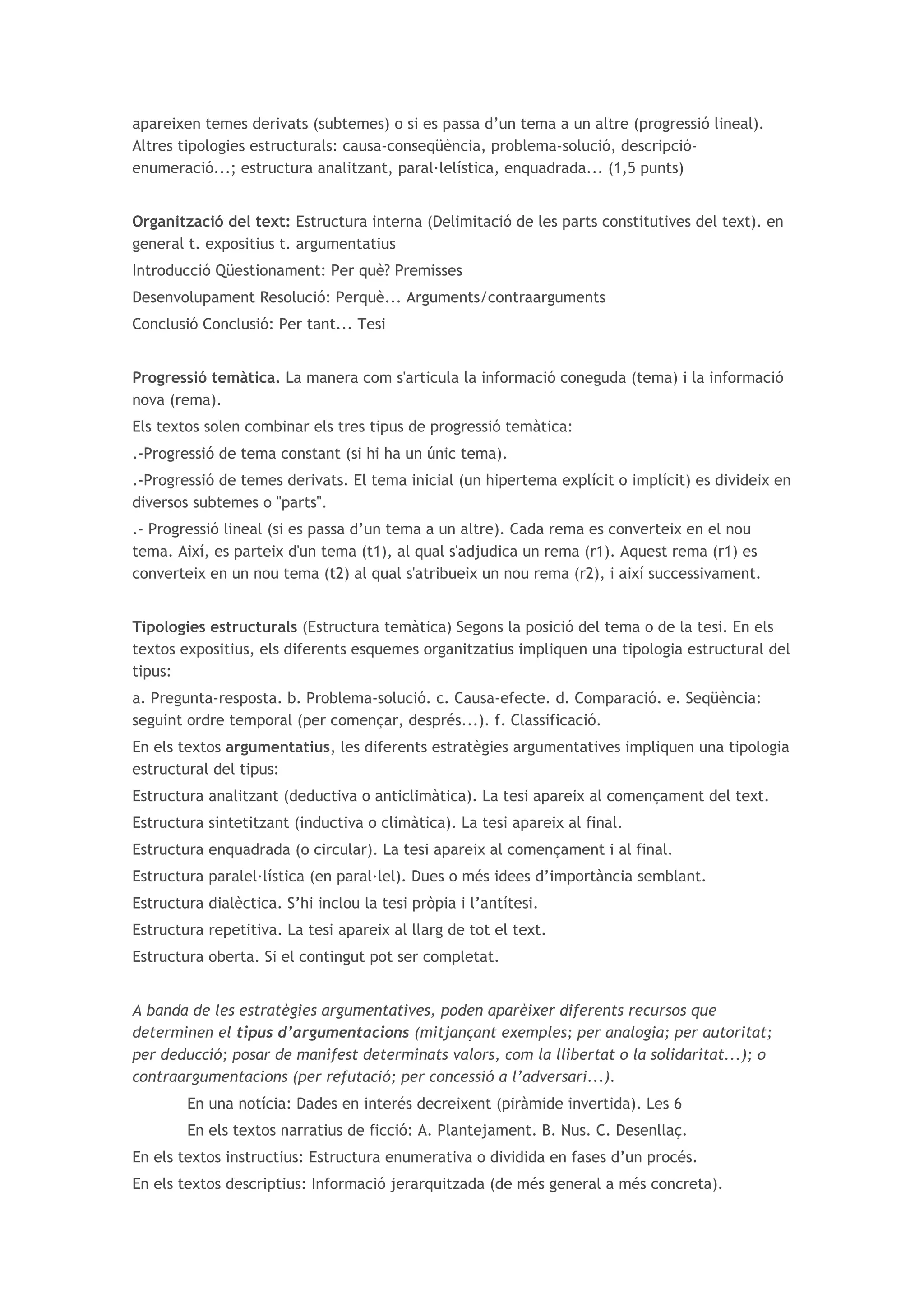 Esquema de comentari de text | PDF