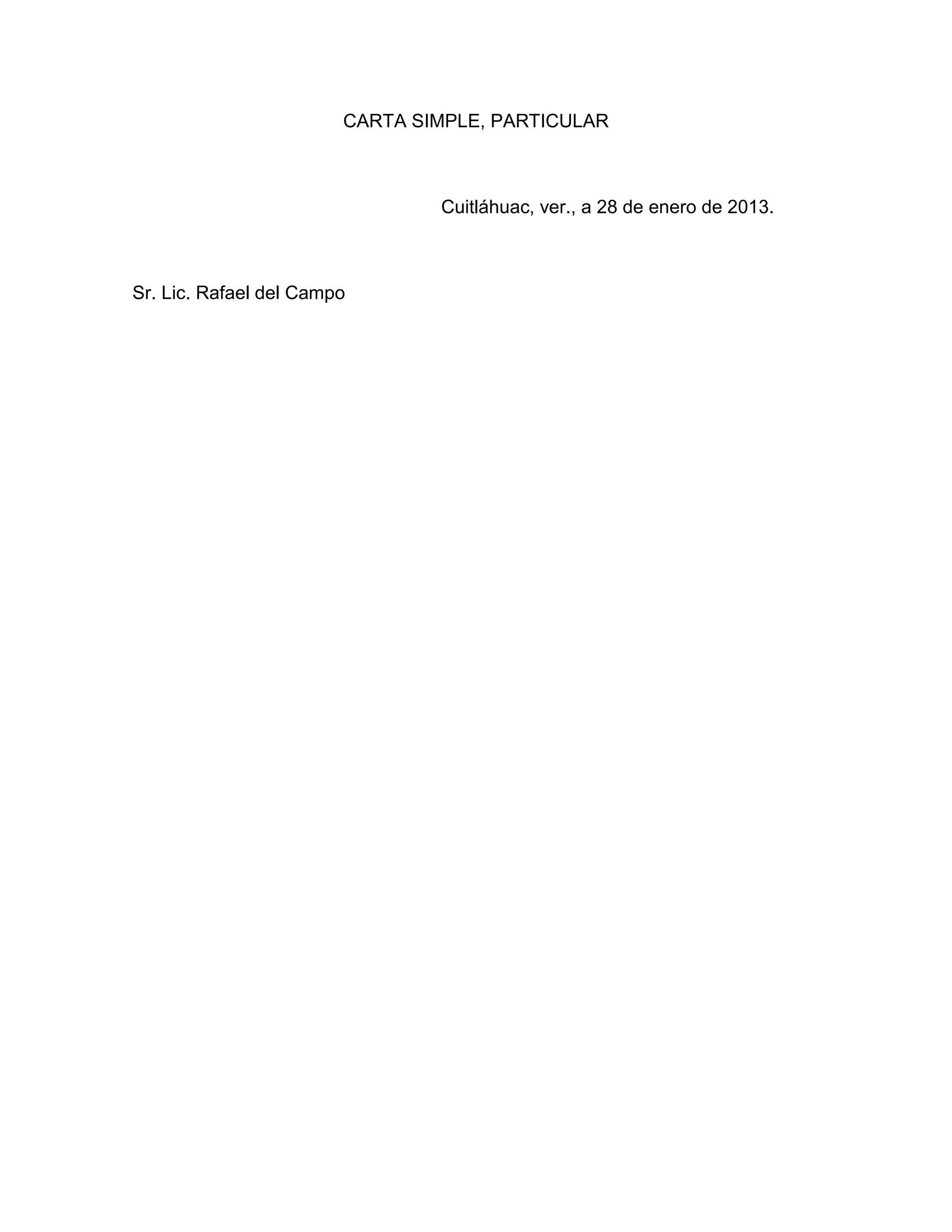 Esquema de la carta | DOCX