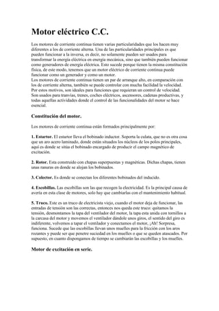 Esquema del motor de cc | PDF