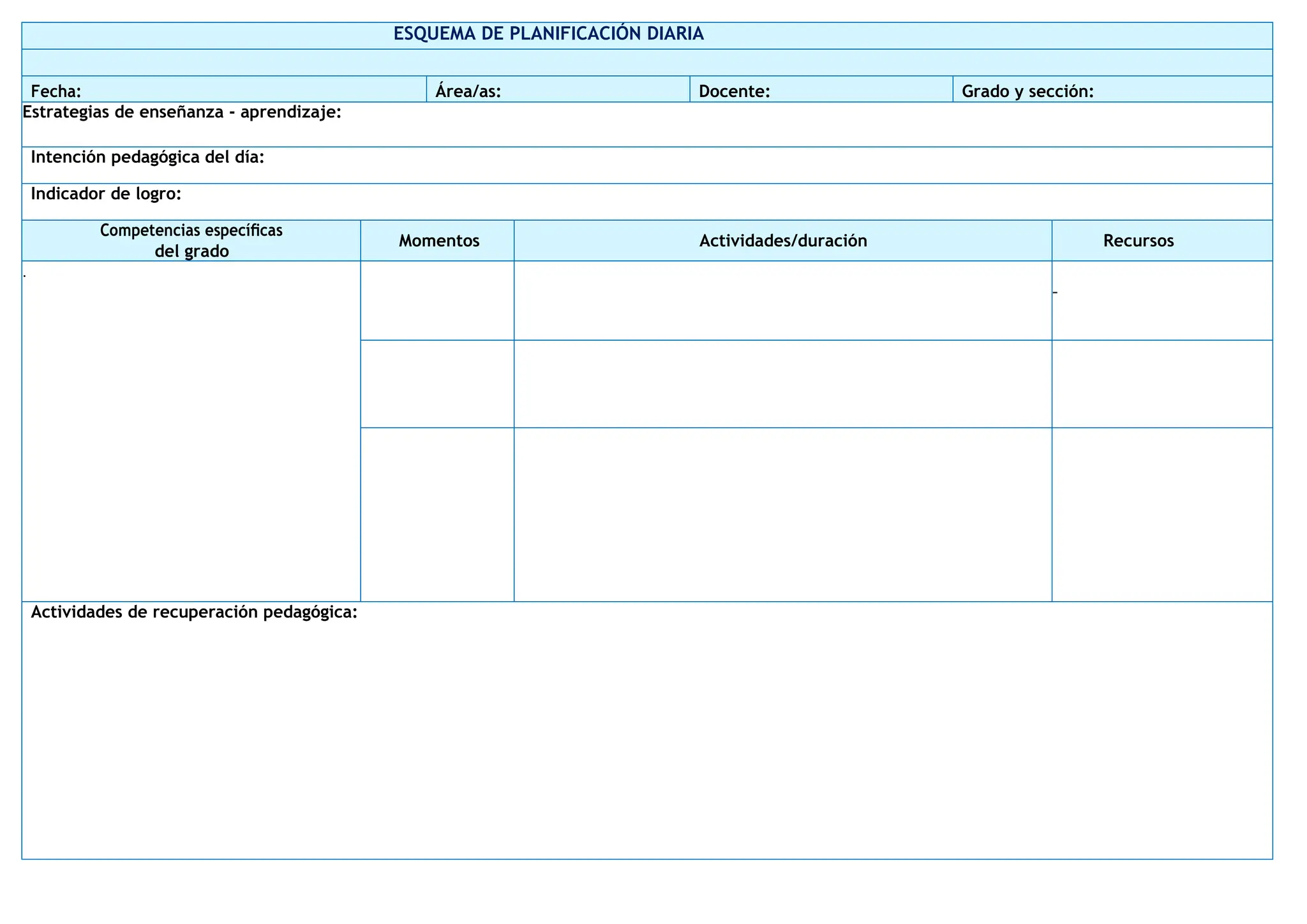 esquema de planificacion diaria en blanca .docx
