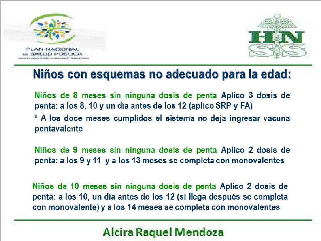 Esquema de vacunacion pai Esquema de vacunacion pai