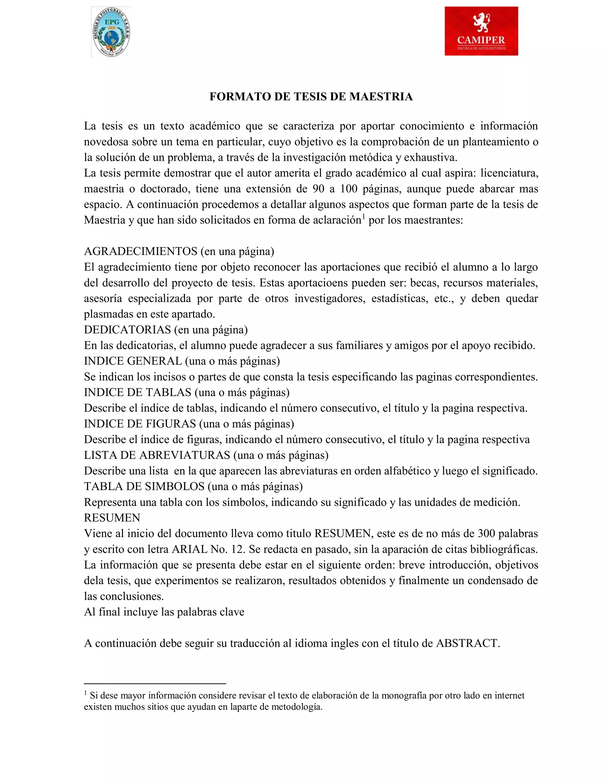 ESQUEMA OFICIAL DE TESIS RENE.pdf | Postgraduate Education | College ...