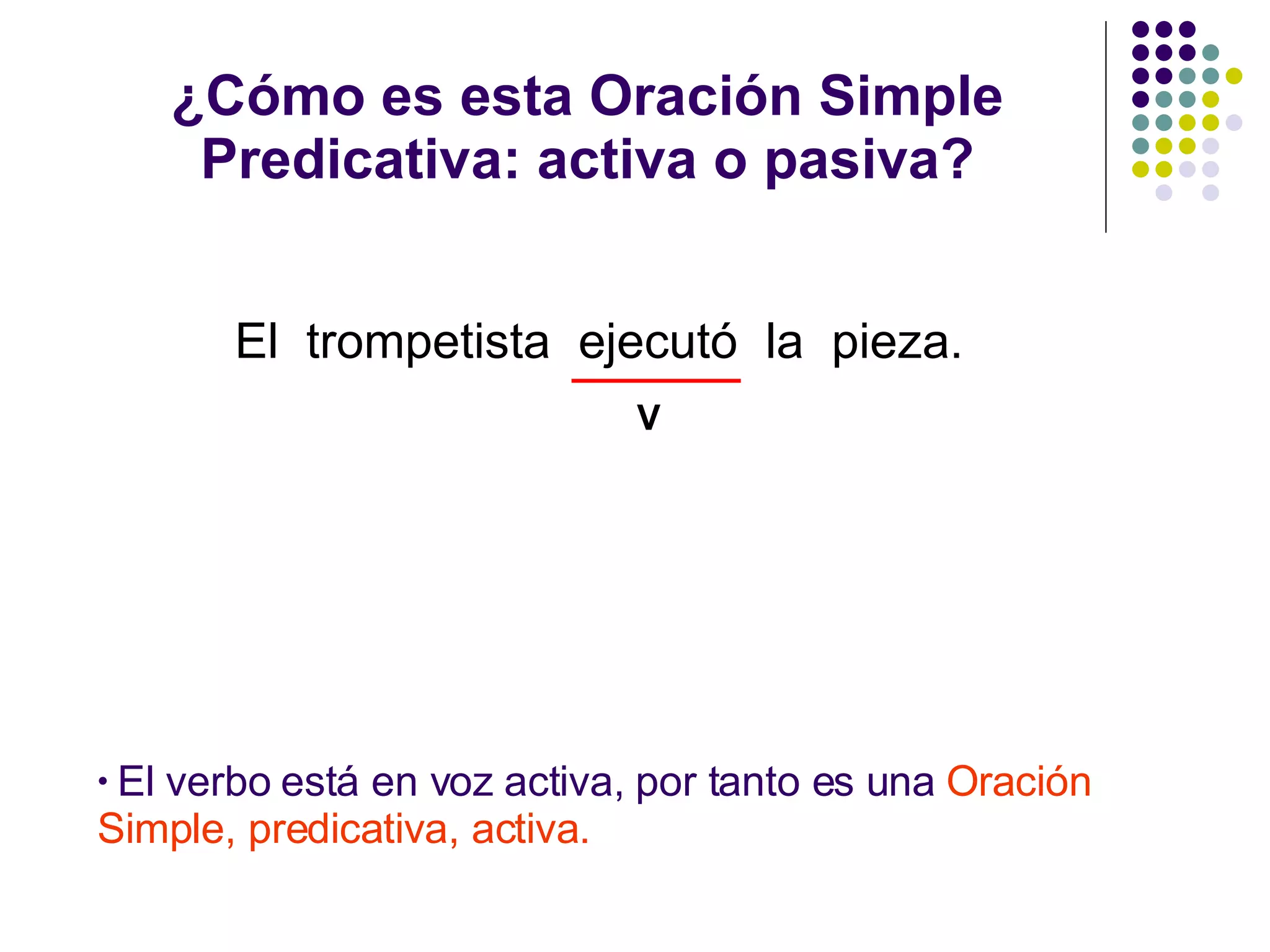 Clasificación de la Oración Simple | PPT