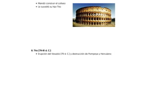 Esquema sobre los primeros emperadores romanos (de Augusto a Cómodo) (1 ...