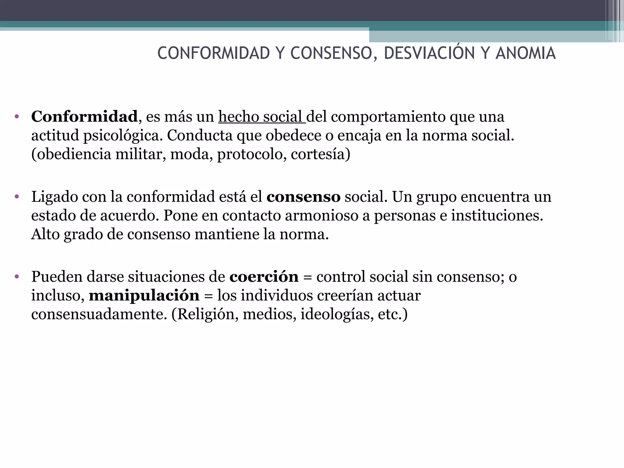Esquema t4 conformidad_desviacion_control social | PPT