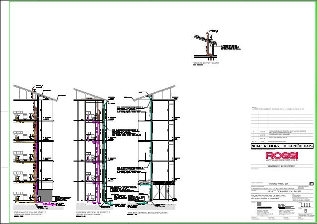 Esquema Vertical de Água e Esgoto