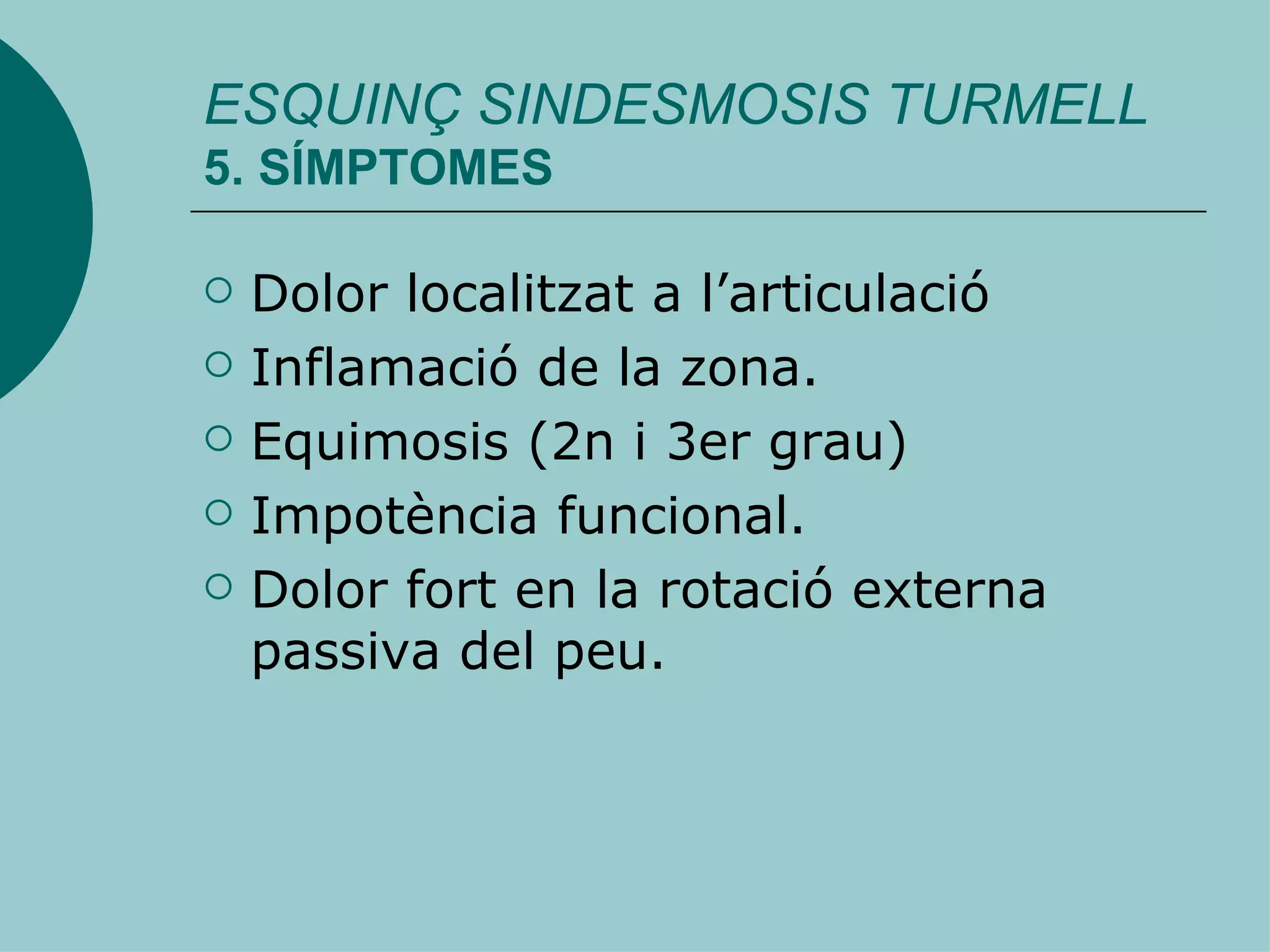 Esquinç sindesmosis turmell | PPT