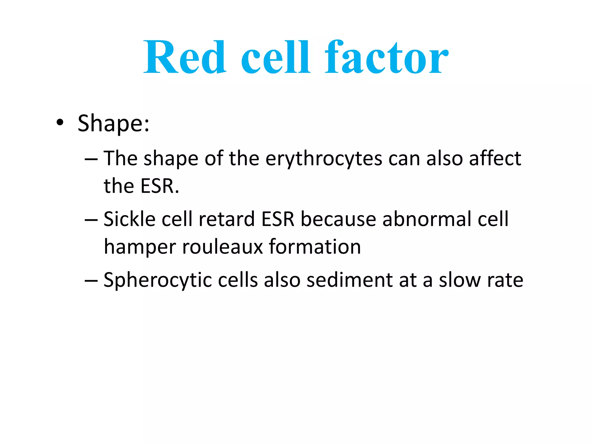 Erythrocyte Sedimentation Rate | PPTX