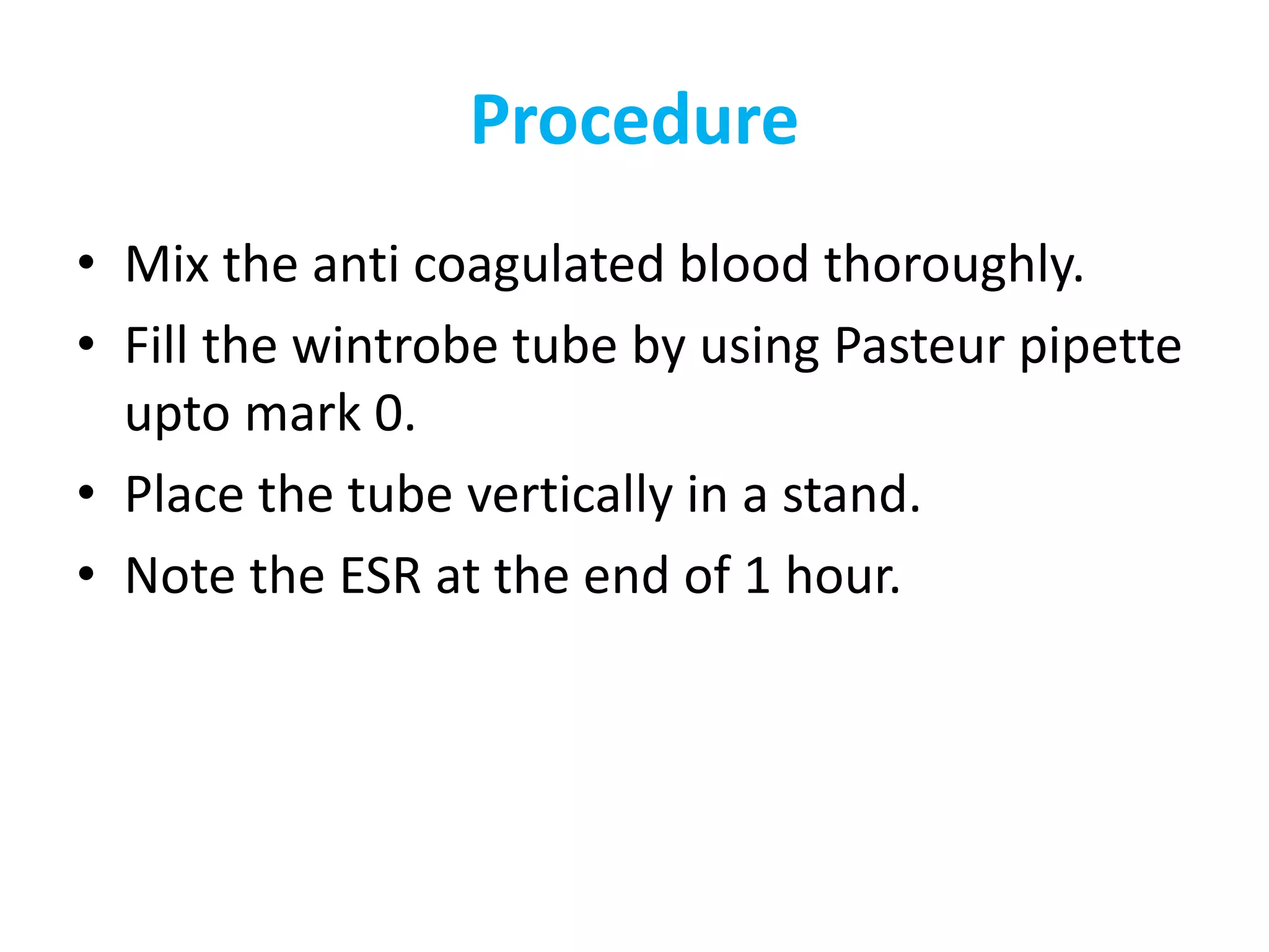 Erythrocyte Sedimentation Rate | PPTX