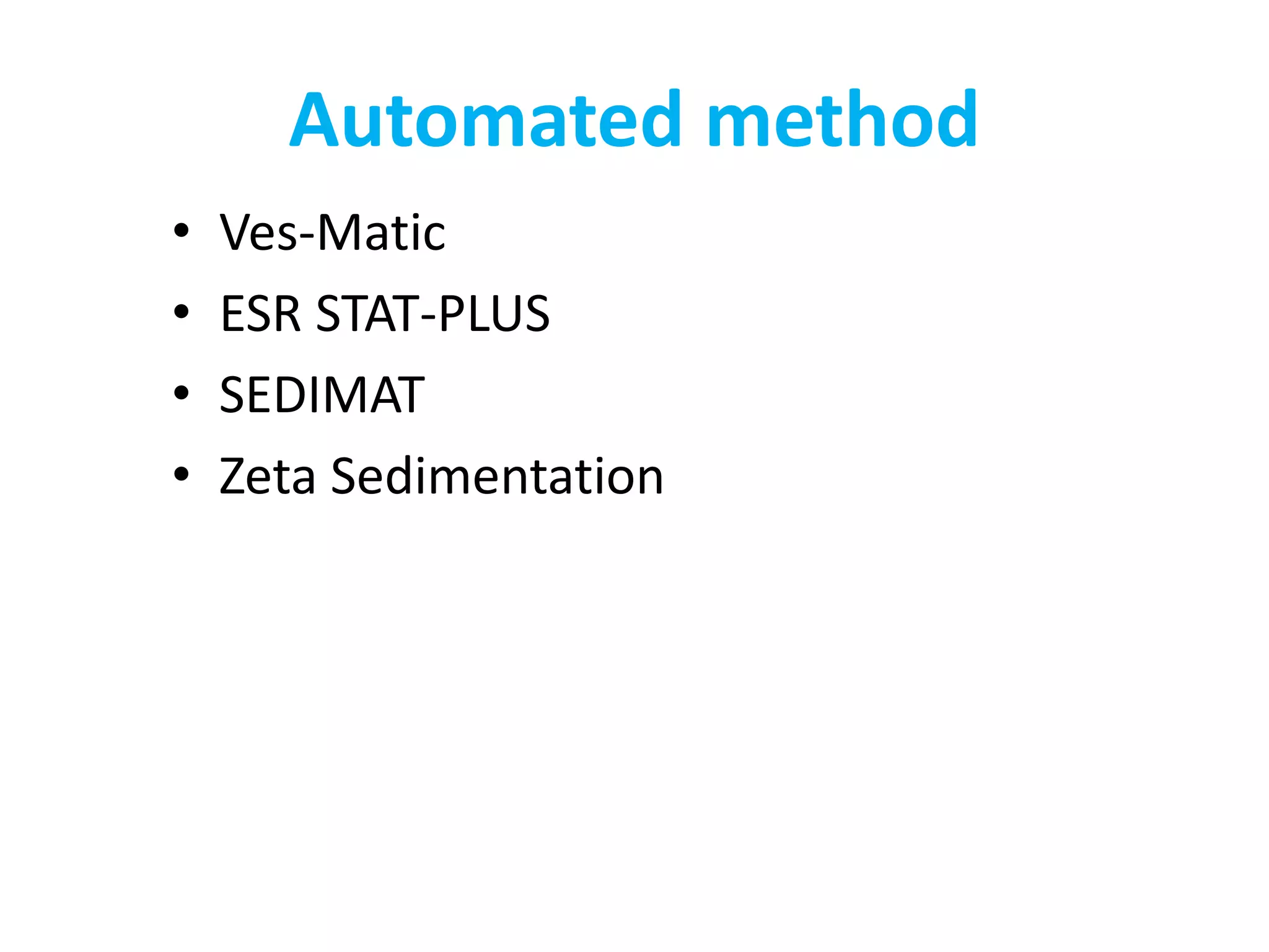 Erythrocyte Sedimentation Rate | PPTX