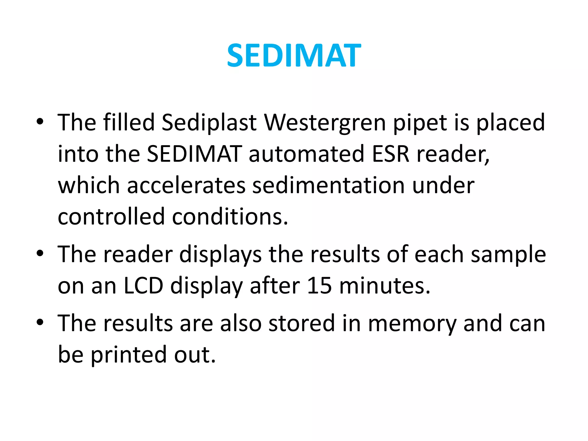 Erythrocyte Sedimentation Rate | PPTX