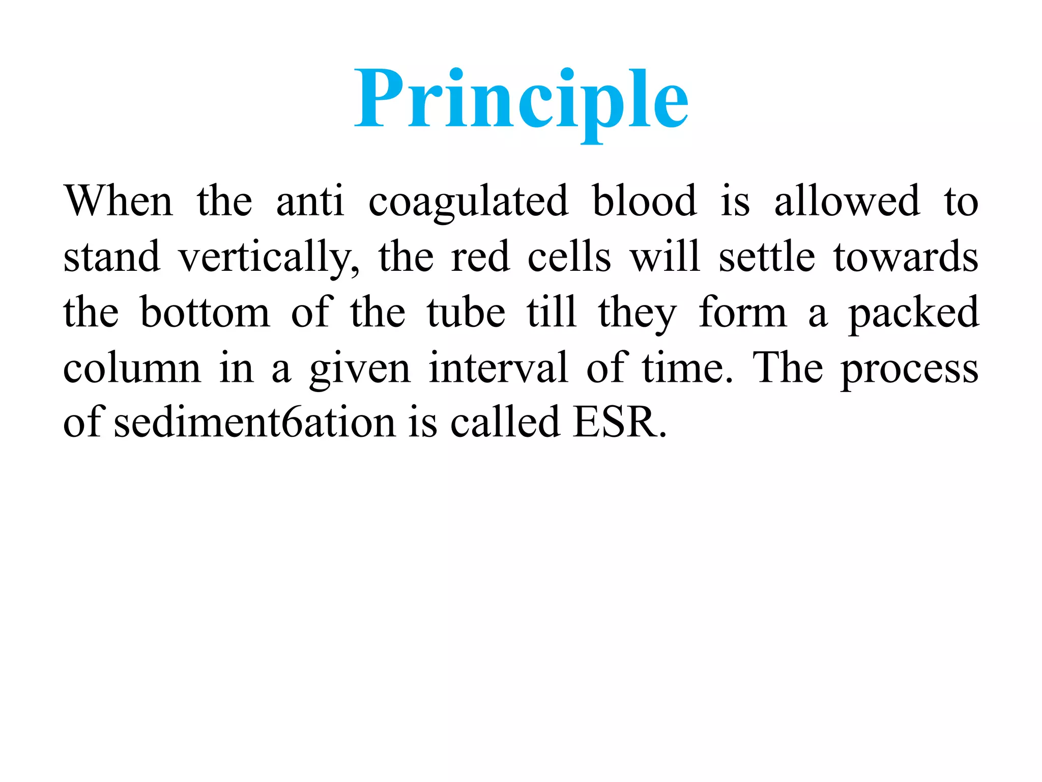 Erythrocyte Sedimentation Rate | PPTX