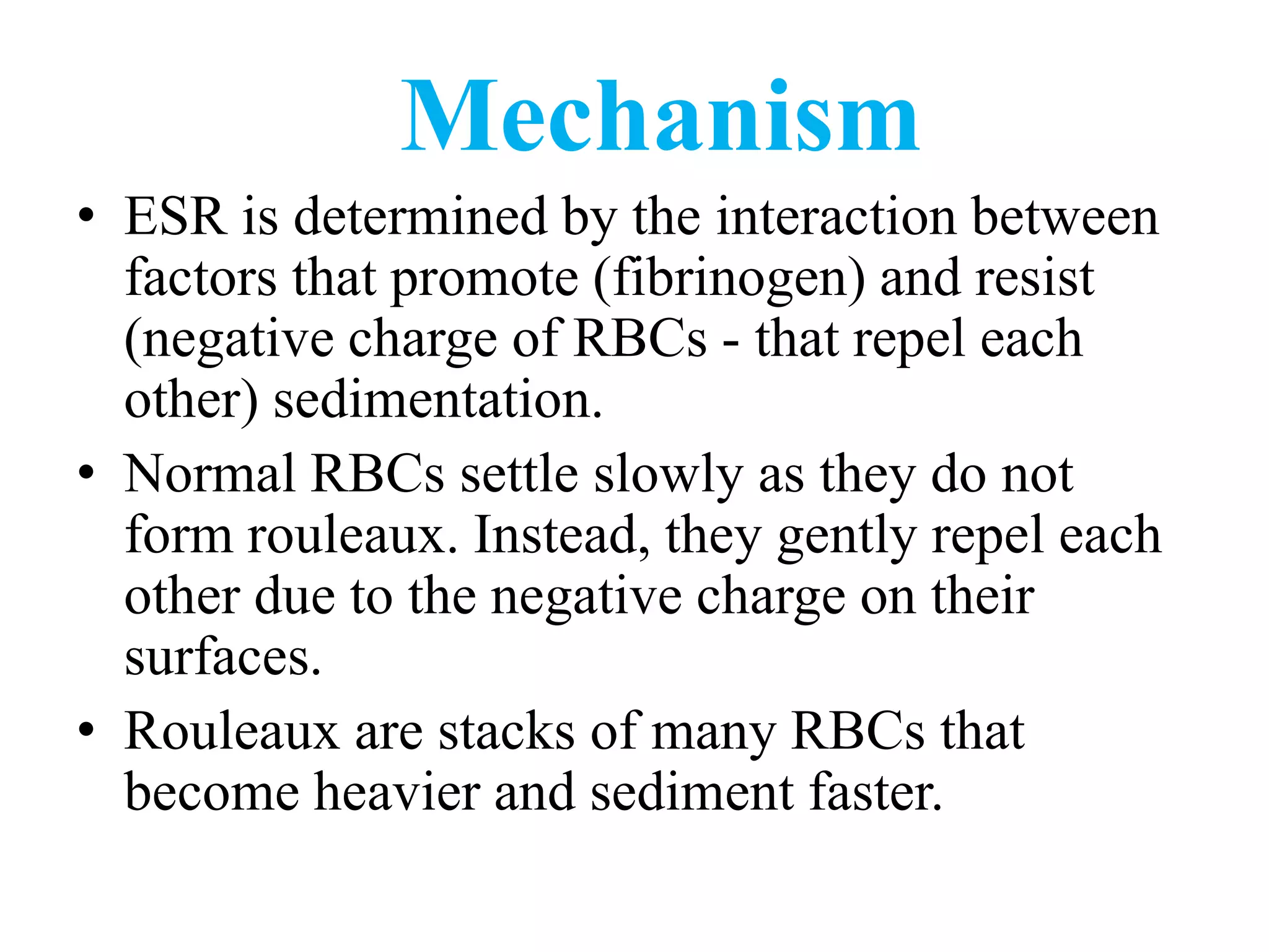 Erythrocyte Sedimentation Rate | PPTX