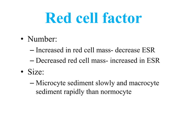 Erythrocyte Sedimentation Rate | PPTX