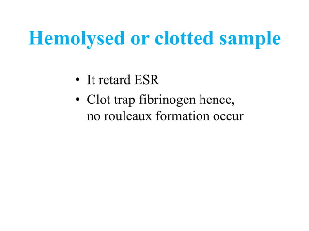 Erythrocyte Sedimentation Rate | PPTX