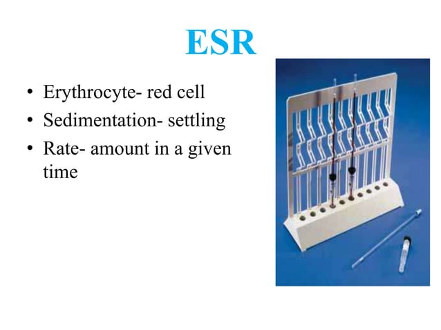 Erythrocyte Sedimentation Rate | PPTX
