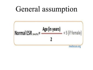 Erythrocyte Sedimentation Rate | PPTX
