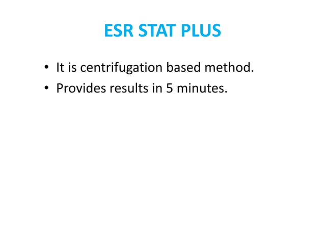 Erythrocyte Sedimentation Rate | PPTX