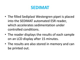Erythrocyte Sedimentation Rate | PPTX