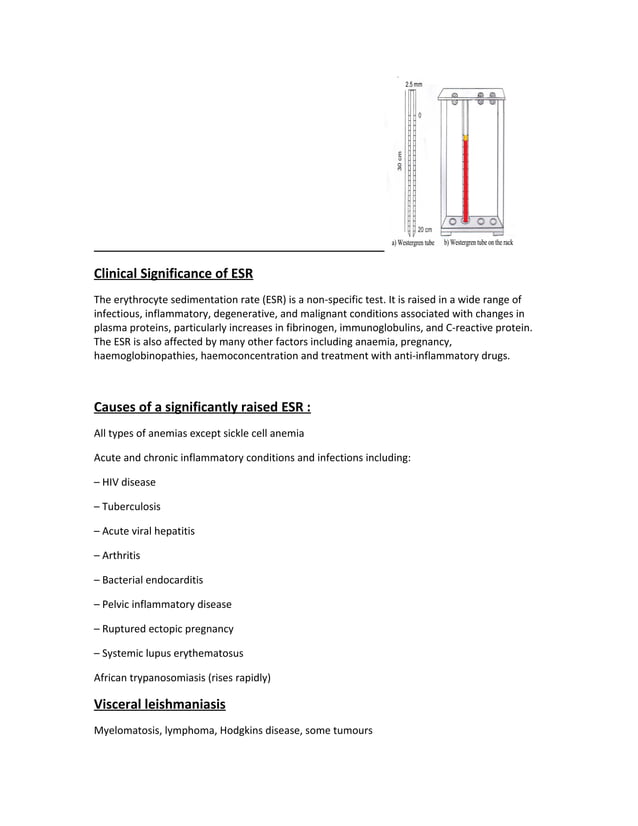 ESR (Erytrorocyte Sedimentation rate) | PDF